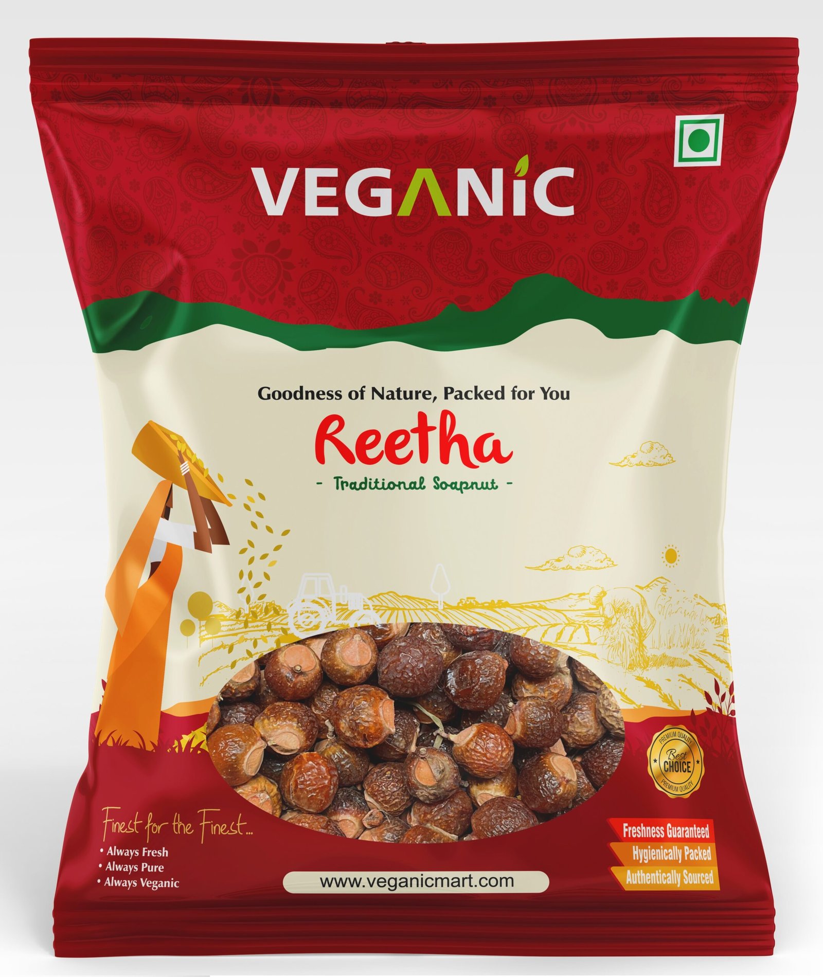Veganic Organic Whole Dried Reetha/ Ritha | Soap Nuts | Aritha/ Arith ...