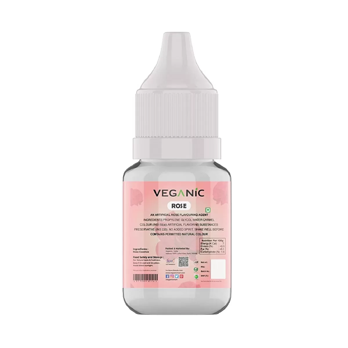 Veganic Rose Flavour Essence For Cake Baking Extract for Baking Cakes ...